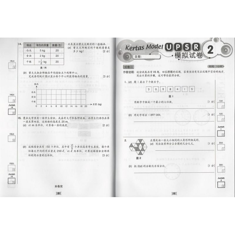 出击模拟试卷 UPSR 数学试卷二