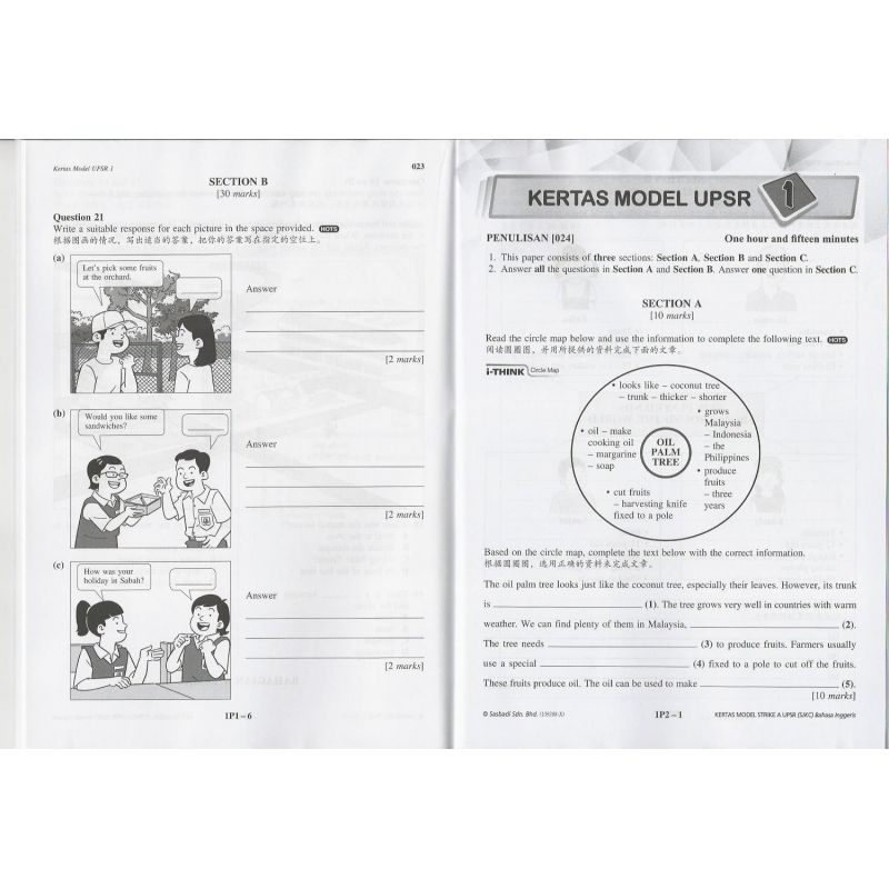 Strike A 模拟试卷 UPSR SJKC 英文