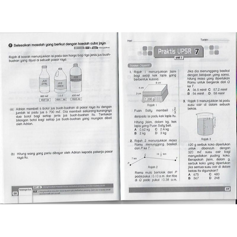 Buku Latihan Masteri A KSSR Semakan Matematik Tahun 6